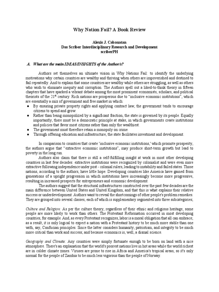 Why Nation Fail | PDF | China | World Politics