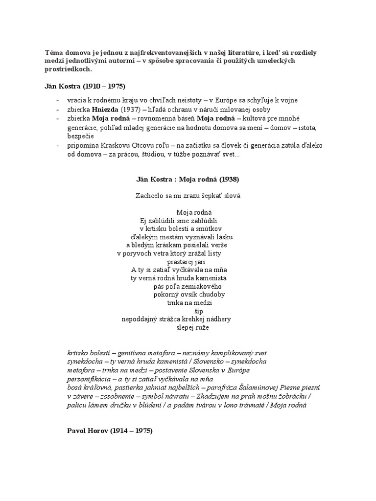 SK Poezia Po 1945 | PDF