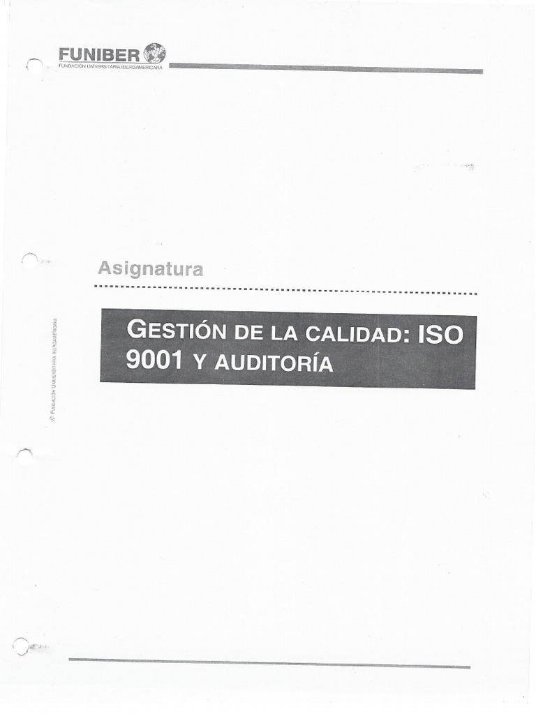 Gestion De La Calidad Iso 9001 Y Auditoria Pdf