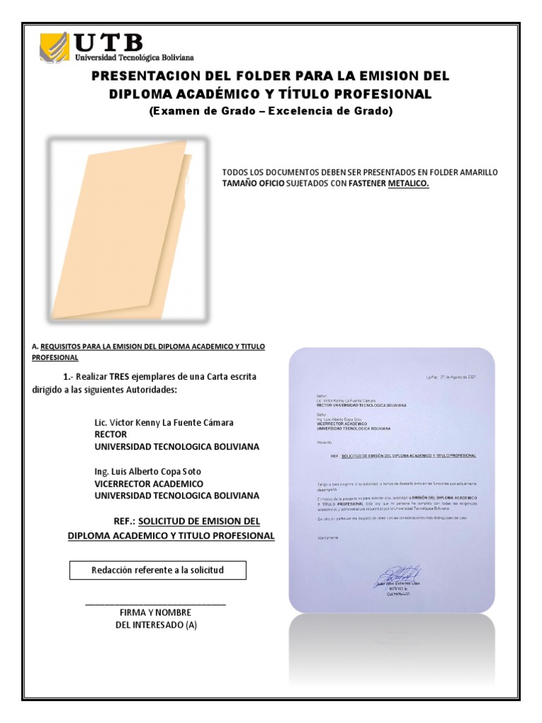 Requisitos para Diploma y Título UTB | PDF | Diploma