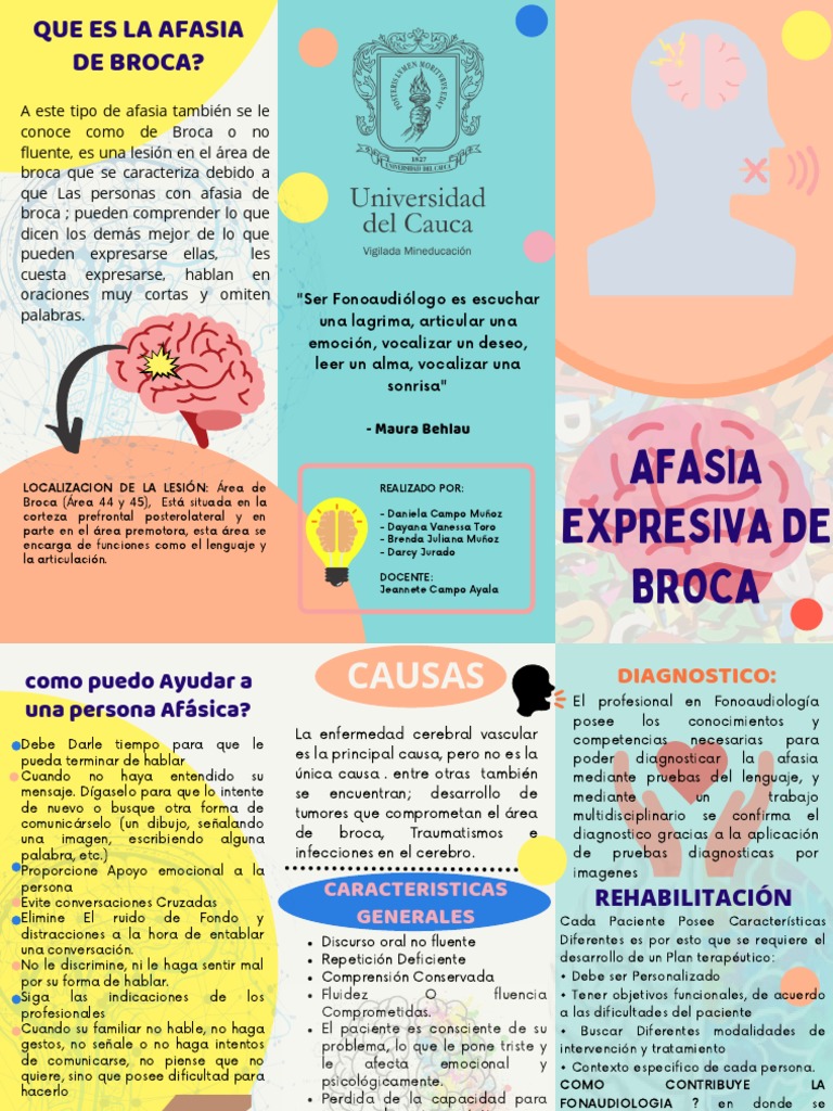 Características y tratamiento de afasia de Broca | PDF | Afasia ...