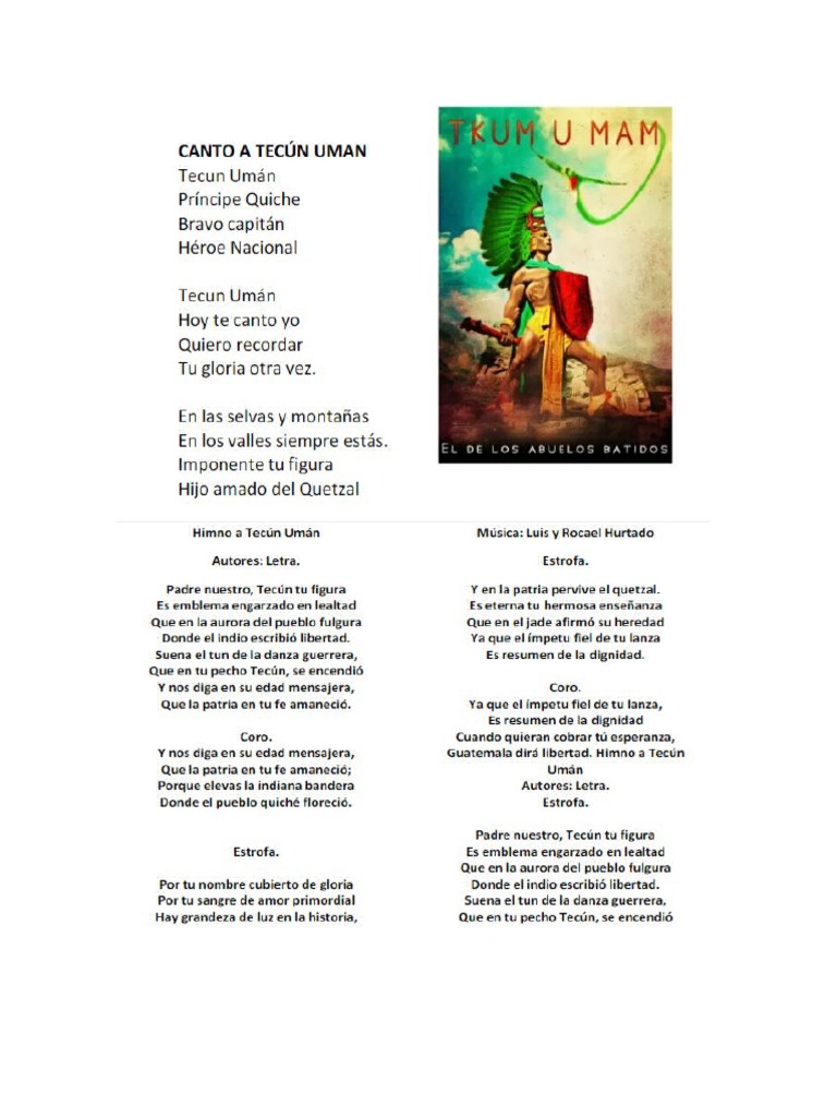 Canto de Tecun Human | PDF