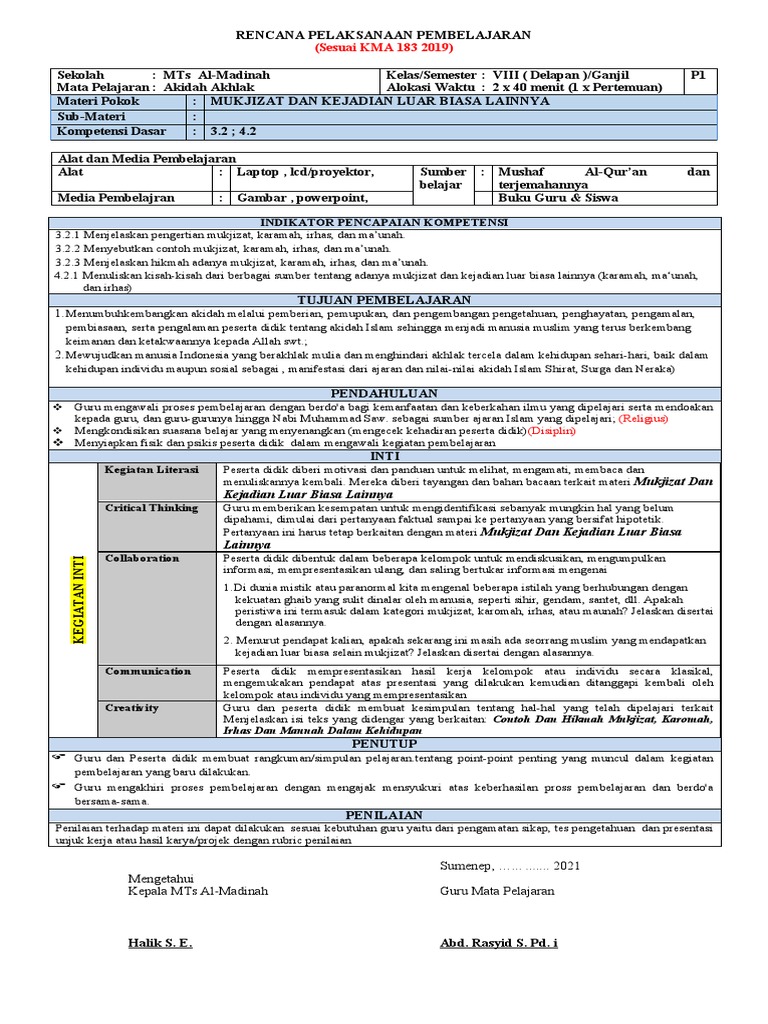 RPP Bab 2 | PDF | Pengembangan Diri