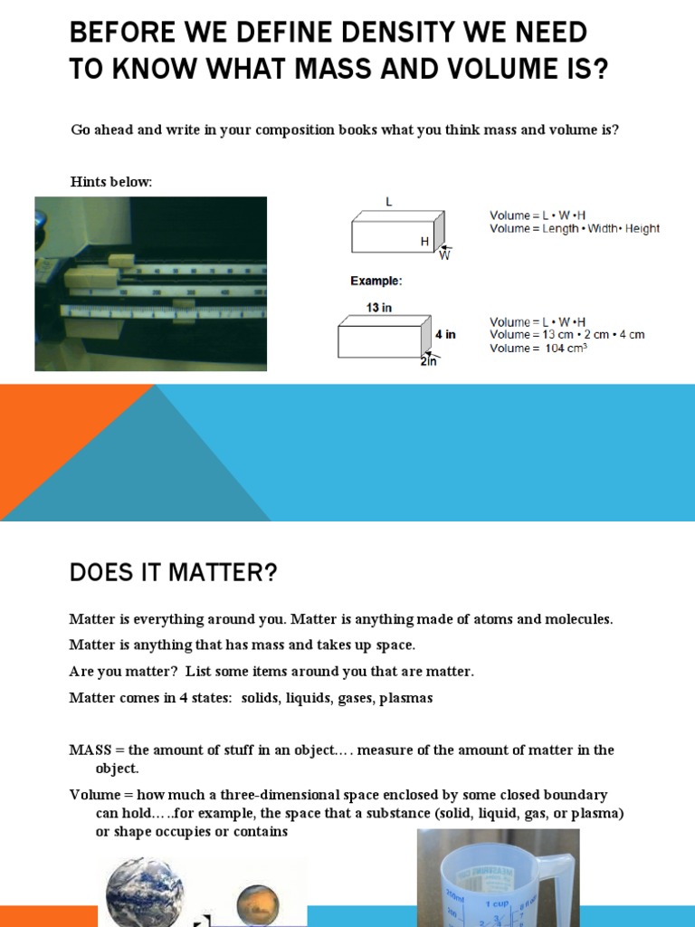 Introduction To Density Power Point | PDF | Philosophy