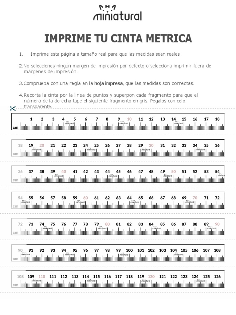 Imprime Tu Cinta Metrica Miniatural | PDF