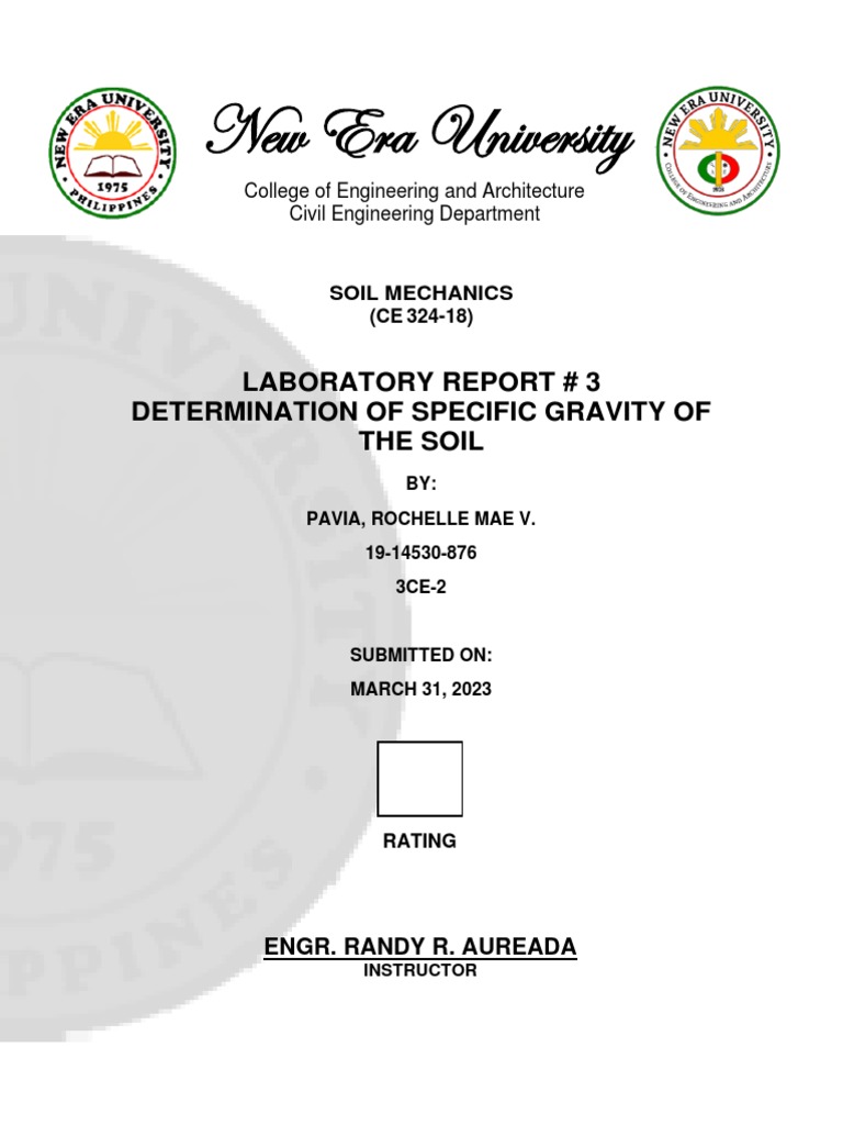 Soil Lab Report 3 | PDF | Quantity | Physical Quantities