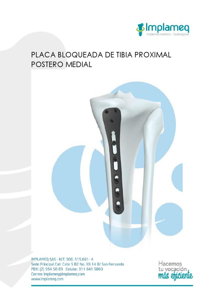 F Técnica Placa Tibia Postero Medial | PDF