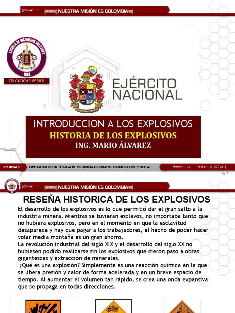 Historia y Evolución de Explosivos | PDF | Materiales | Sustancias químicas