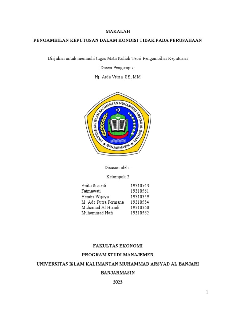 Makalah Teori PK Kel 2 | PDF