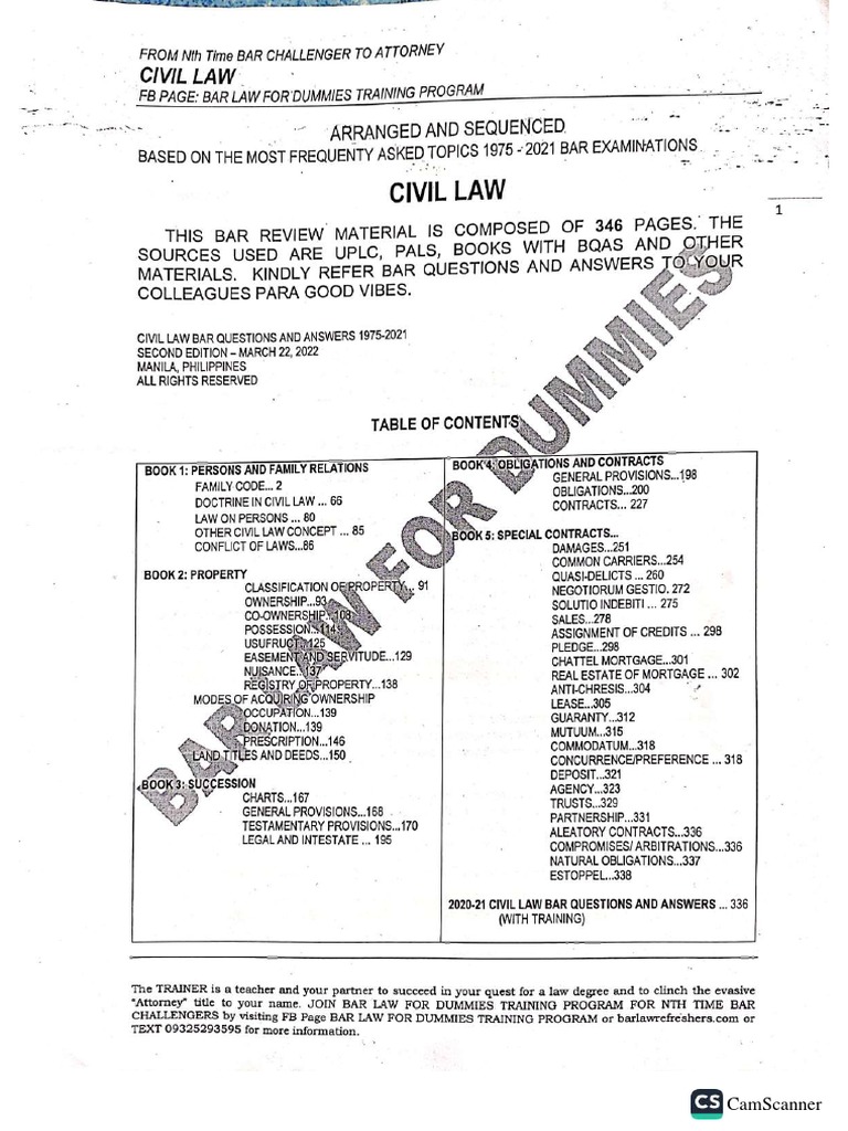 BLD Civil Law - Compressed | PDF