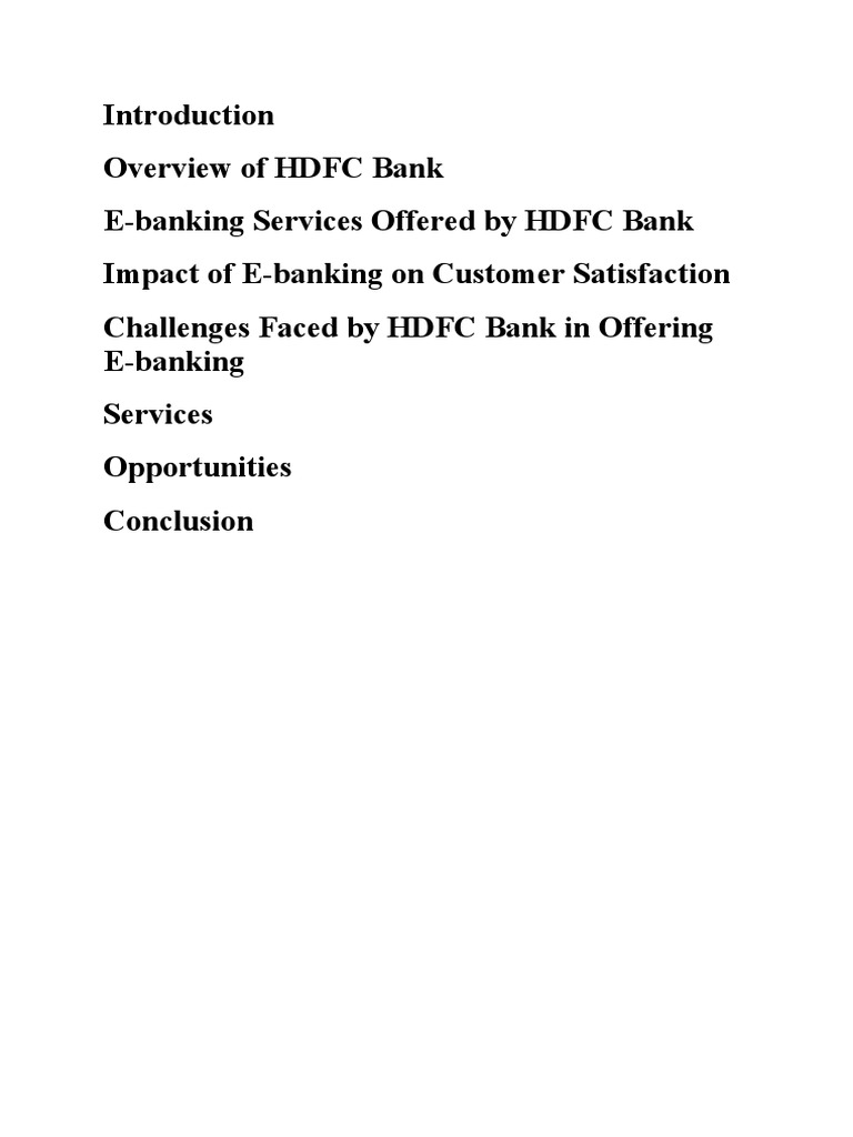 HDFC | PDF | Online Banking | Banks & Banking