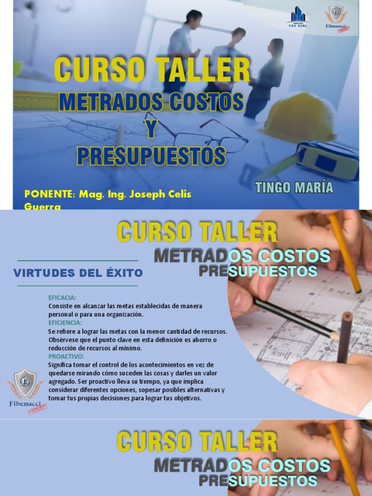 Curso Taller Metrados Costos y Presupuestos | PDF | Presupuesto