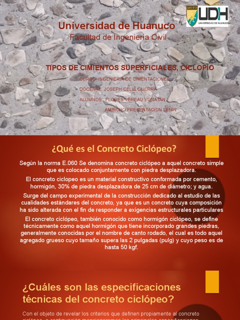 Concreto Ciclopeo | PDF | Hormigón | Fundación (Ingeniería)