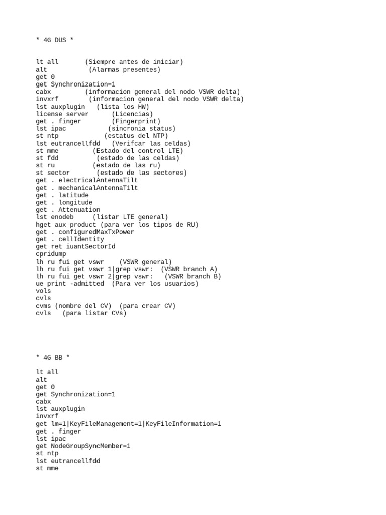 Comando Generales Moshell | PDF | Information And Communications ...