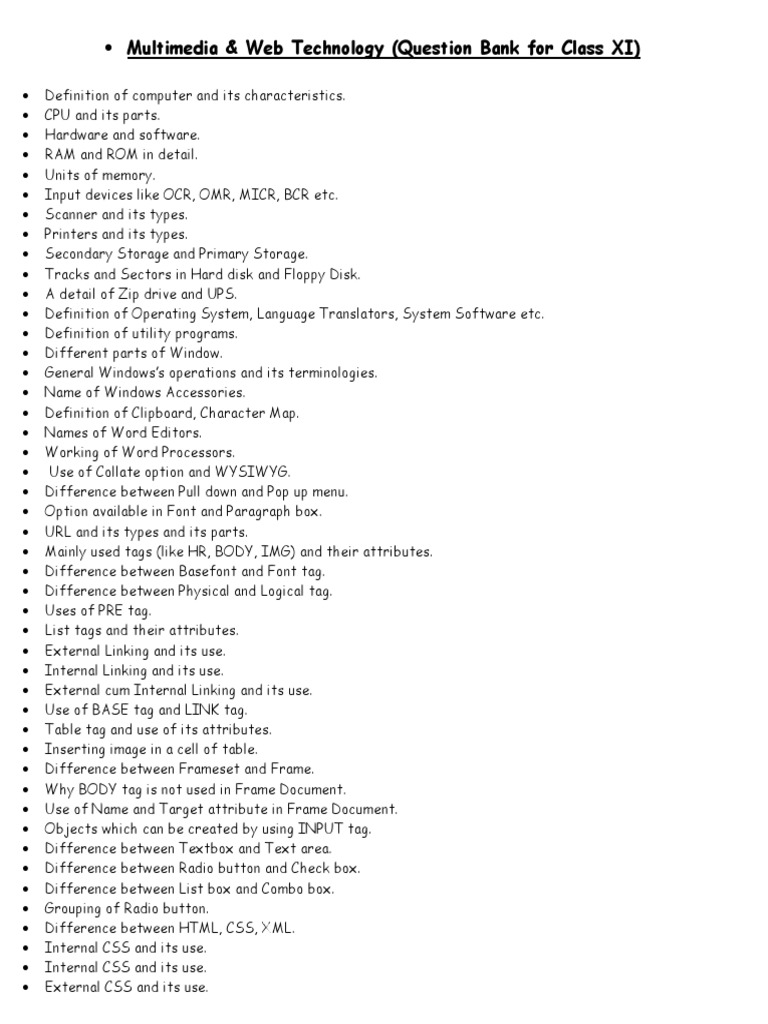 Multimedia-Web Technology | PDF | Computer Data Storage | Html