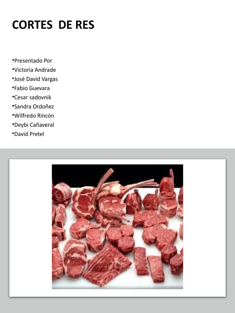 Cortes de carne de res y su clasificación | PDF | Carne | Carne de vaca