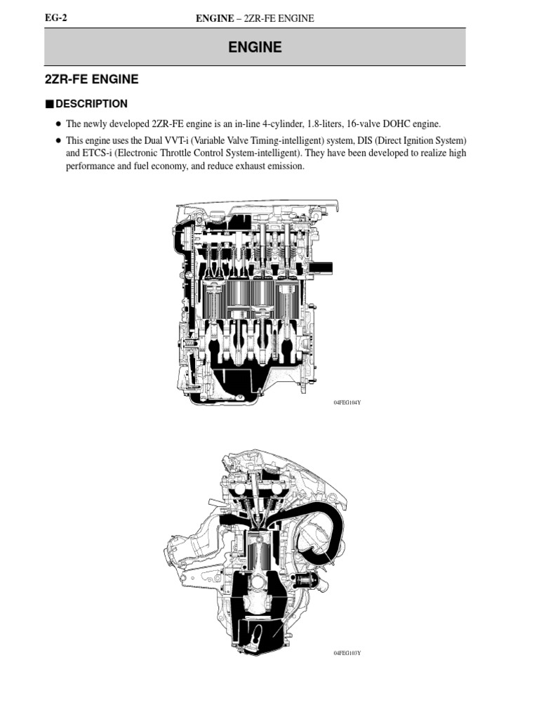 Engine 2zr Fe Engine Eg 2 | PDF | Piston | Internal Combustion Engine