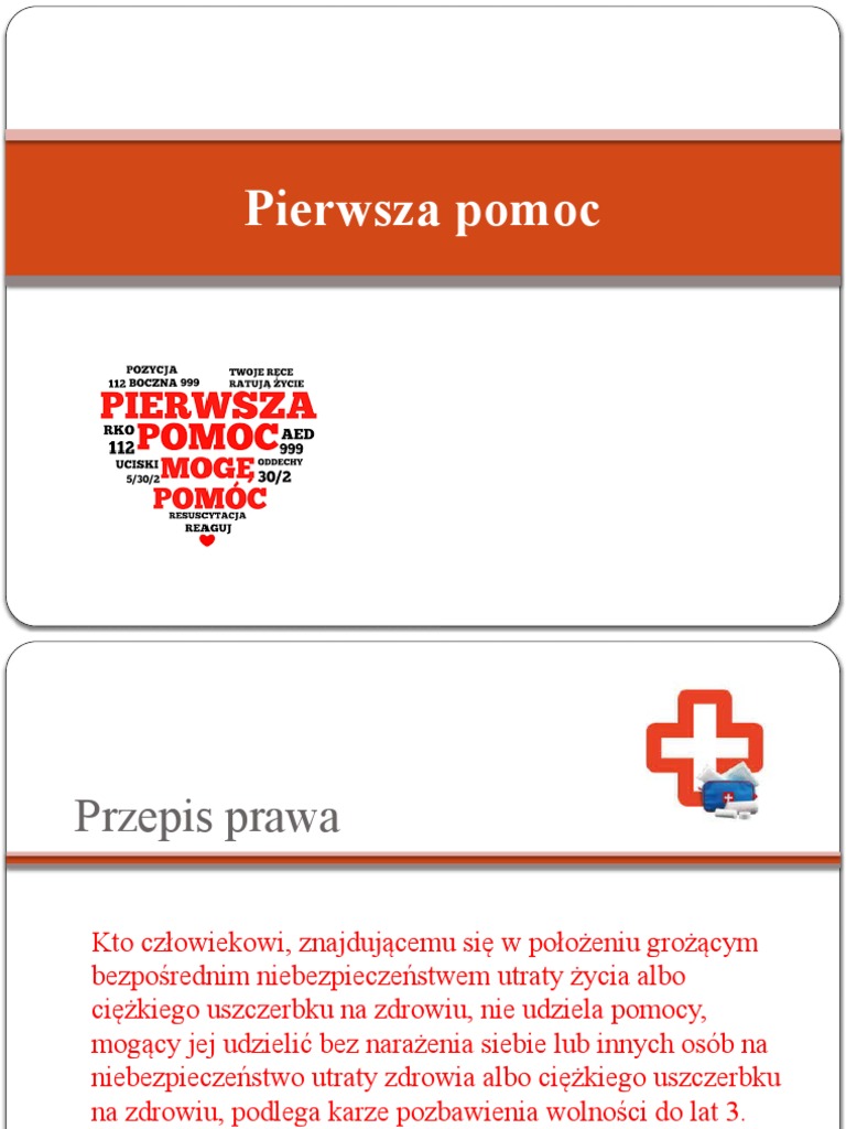 Prezentacja Pierwsza Pomoc | PDF