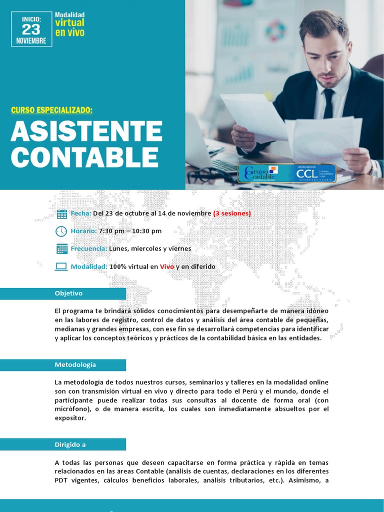 Brochure - Asistente Contable | PDF | Contabilidad | Contador