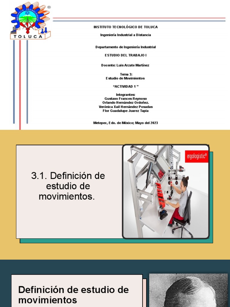 Análisis de movimientos mediante el estudio de Therbligs en un proceso ...