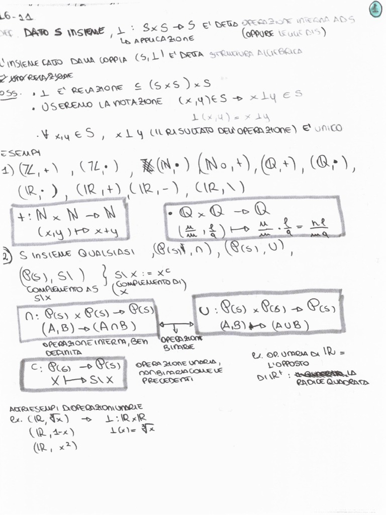 Insiemistica e Strutture Algebriche | PDF