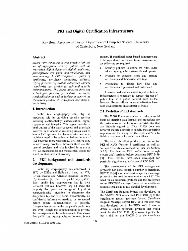 Pki and Digital Certification Infrastructure PDF | PDF | Public Key Certificate | Public Key ...