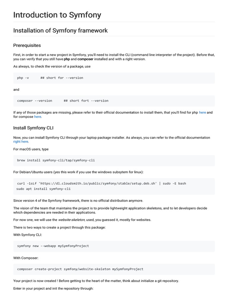 Introduction To Symfony | PDF | Php | Web Server