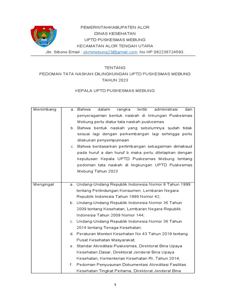 Tata Naskah Re Akre 2023 | PDF