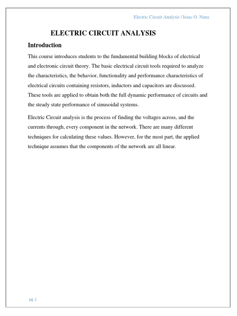Electric Circuit Analysis - Complete | PDF | Electric Motor ...