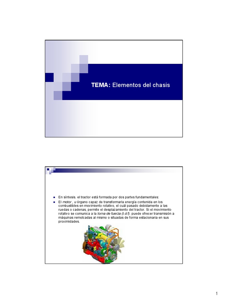 Partes del chasis de un tractor | PDF | Embrague | Direccion