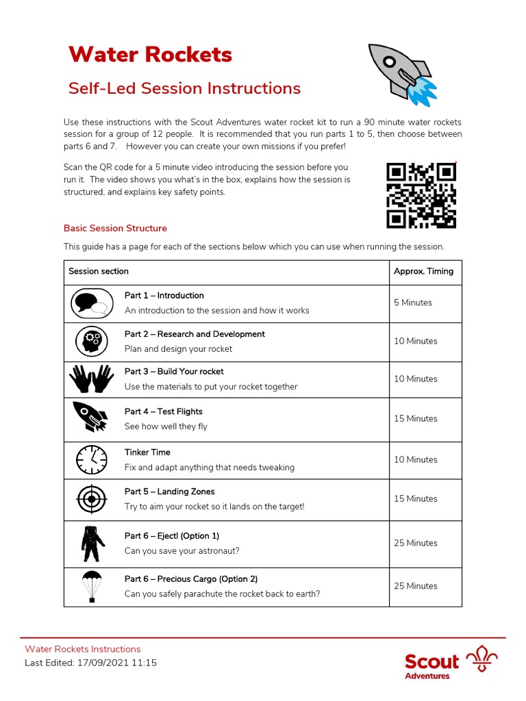 Water Rockets - Self Led Instructions | PDF | Rocket | Risk