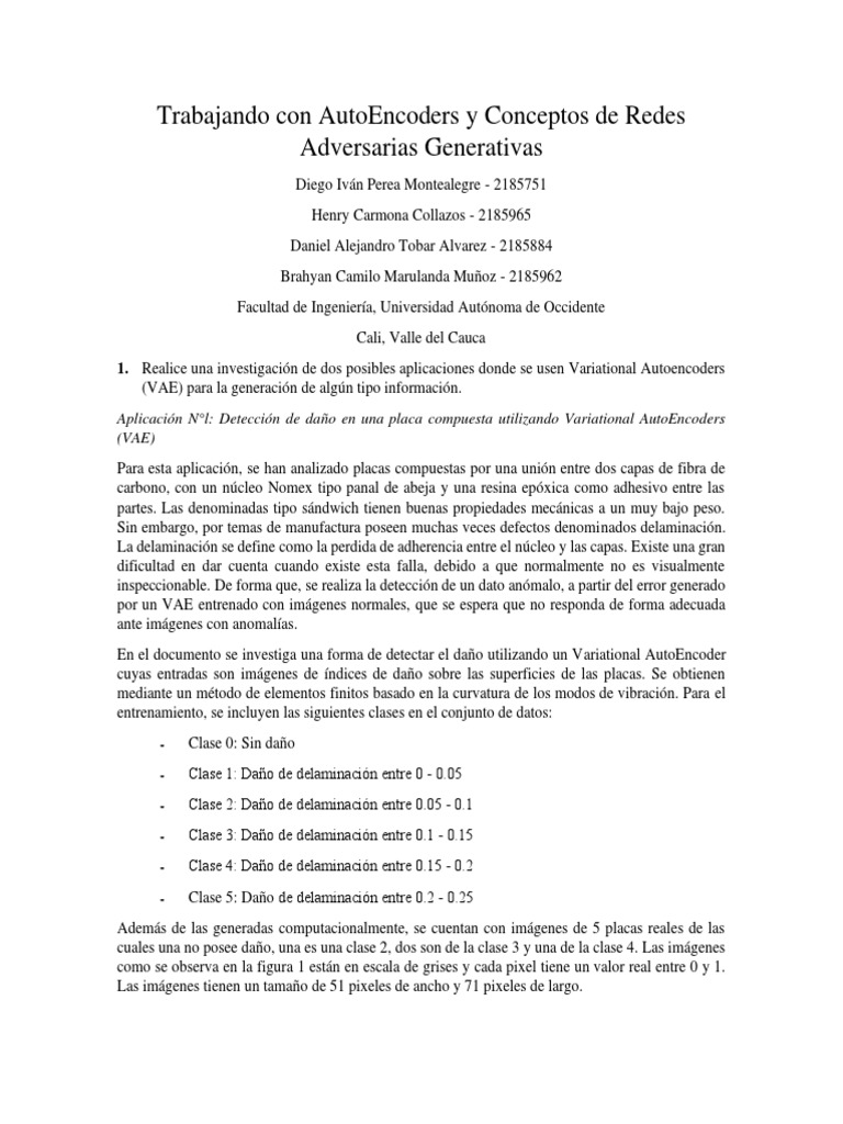 Trabajando Con Autoencoders y Conceptos de GAN | PDF | Análisis de ...