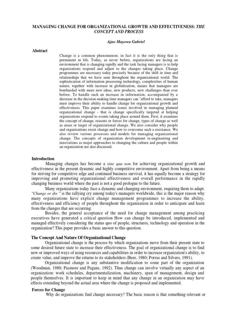 Ajao | PDF | Organization Development | Change Management