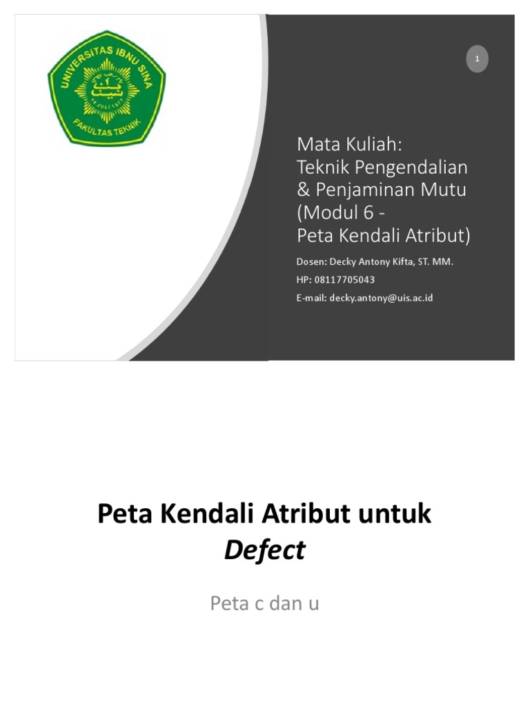 Modul 6 Peta Kendali Atribut | PDF