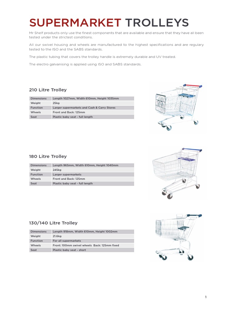 Supermarket Trolleys | PDF | Transport | Manufactured Goods