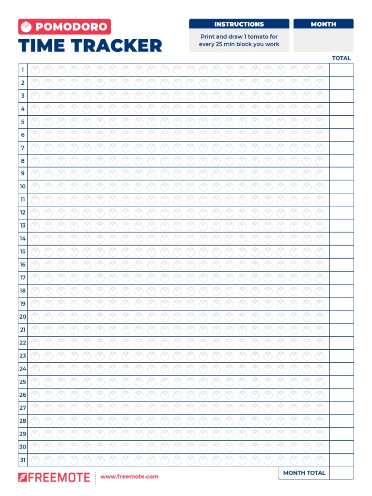 Pomodoro Tracker | PDF | Games & Activities