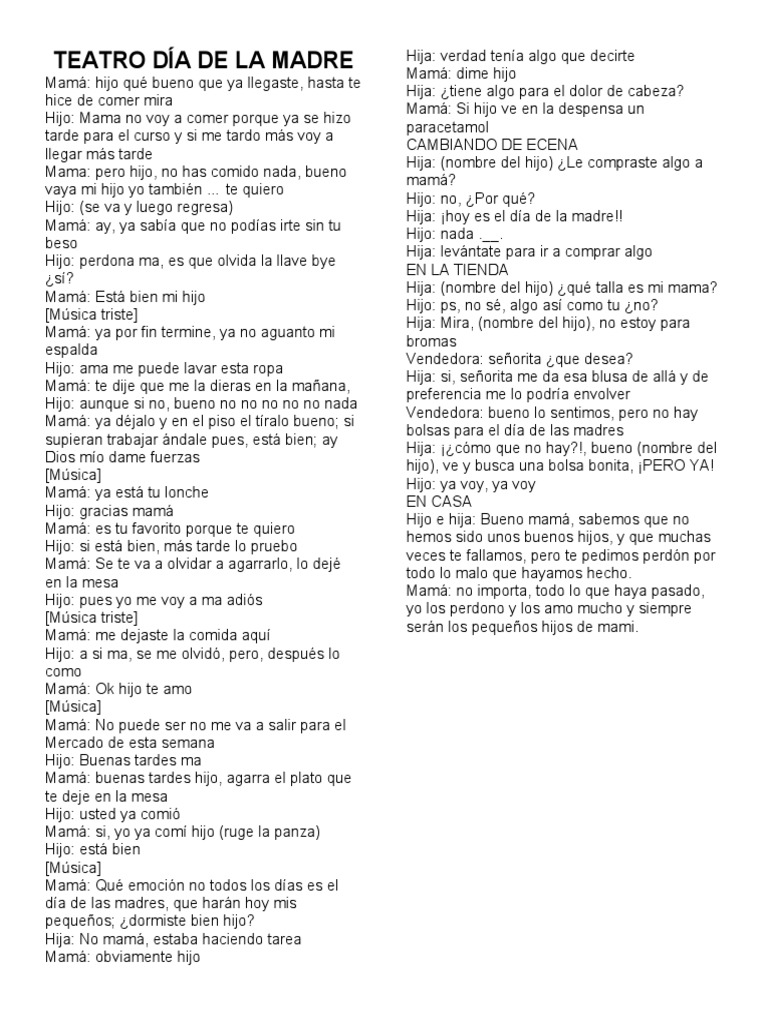 Teatro Día de La Madre | PDF