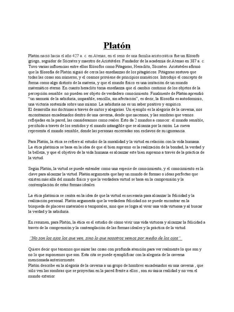 Etica - Platon | PDF | Platón | Virtud