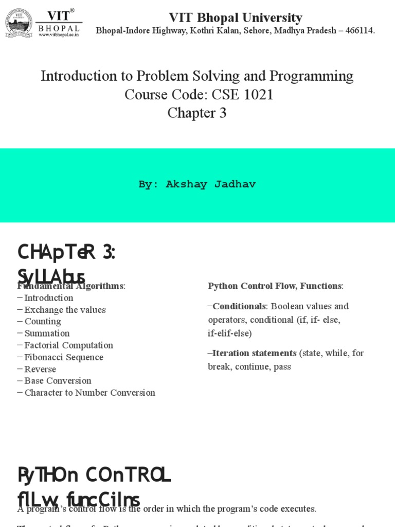 Module 3 Merged | PDF | Control Flow | Computer Science