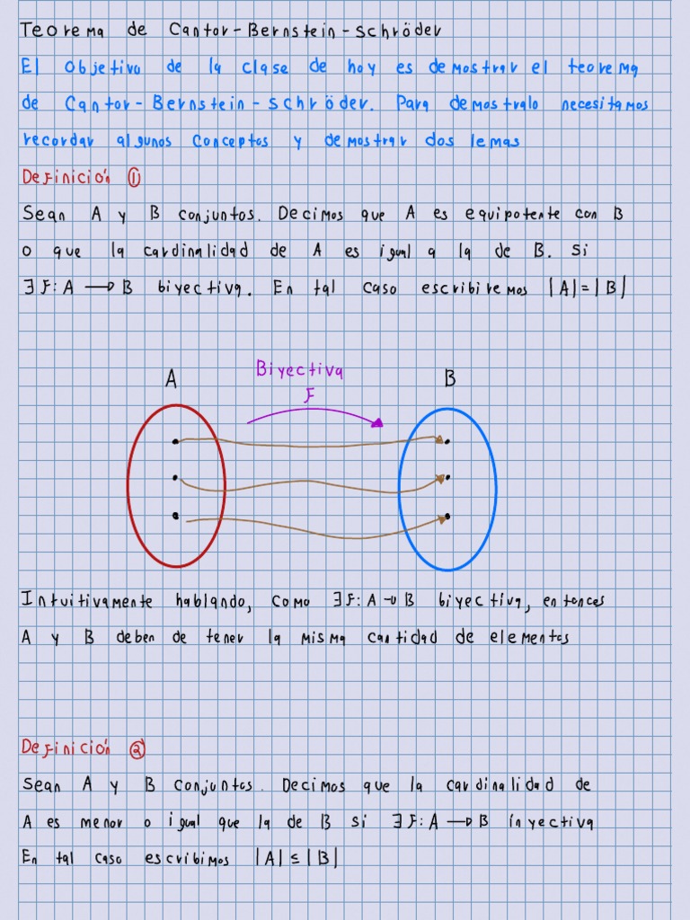 Proof Of Cantor Bernstein Theorem Pdf Lógica Lógica Difusa