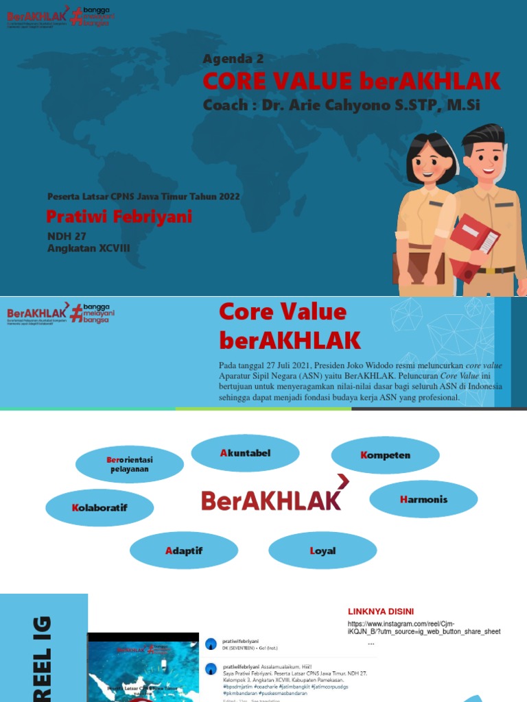 Core Value ASN: BerAKHLAK | PDF