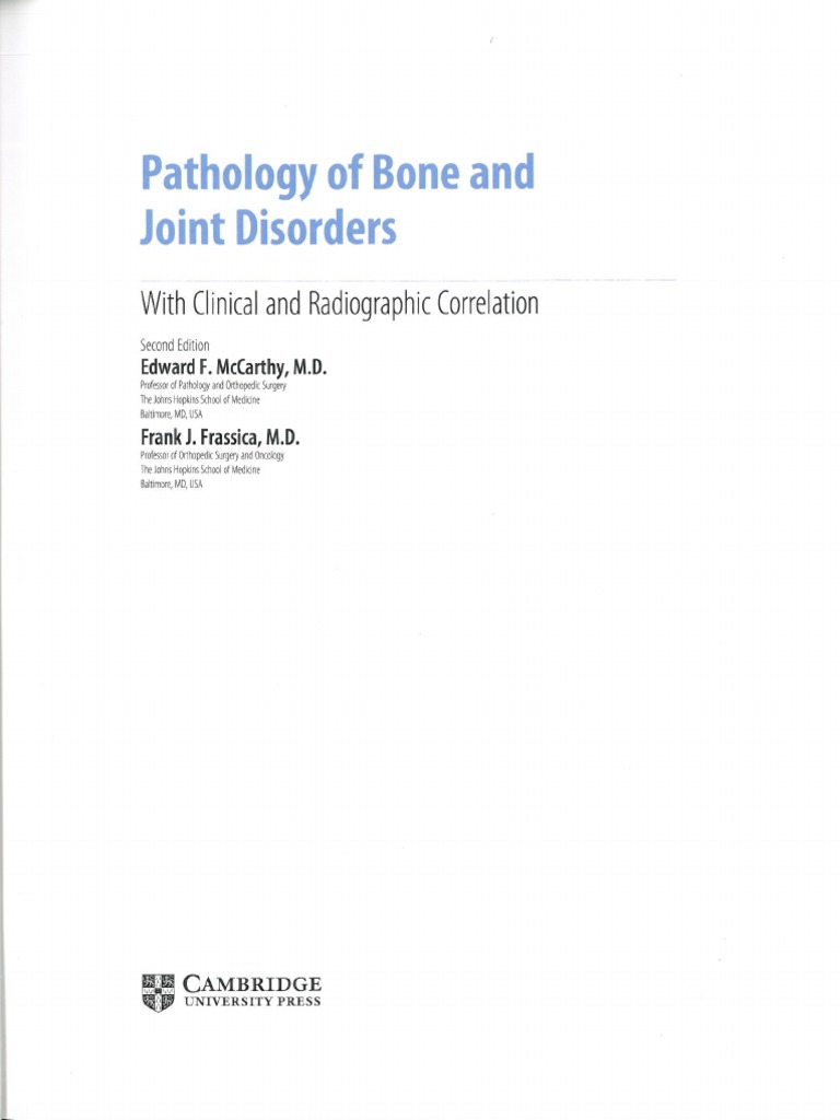 Pathology of Bone and Joint Disorders | PDF