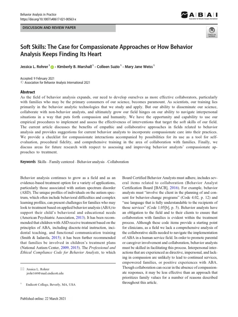 Soft Skills - The Case For Compassionate Approaches (2021) | PDF ...
