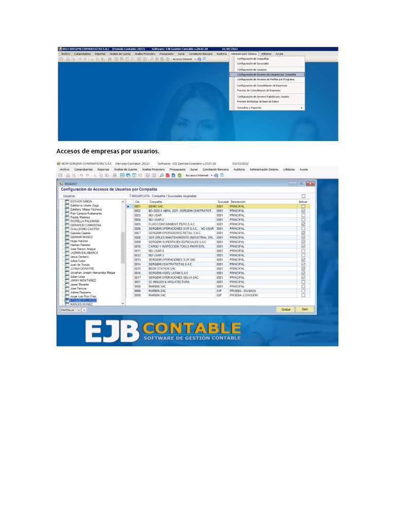 Configuracion de Usuarios EJB Contable | PDF