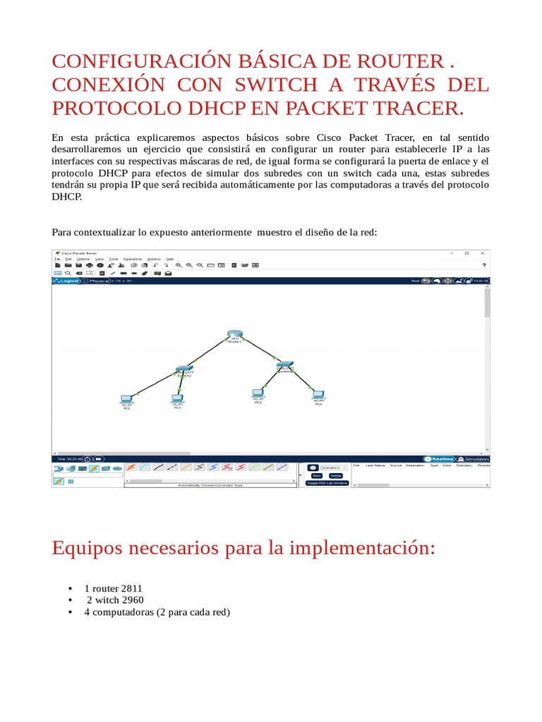 Configuración Básica de Un Router | PDF | Dirección IP | Enrutador (Computación)