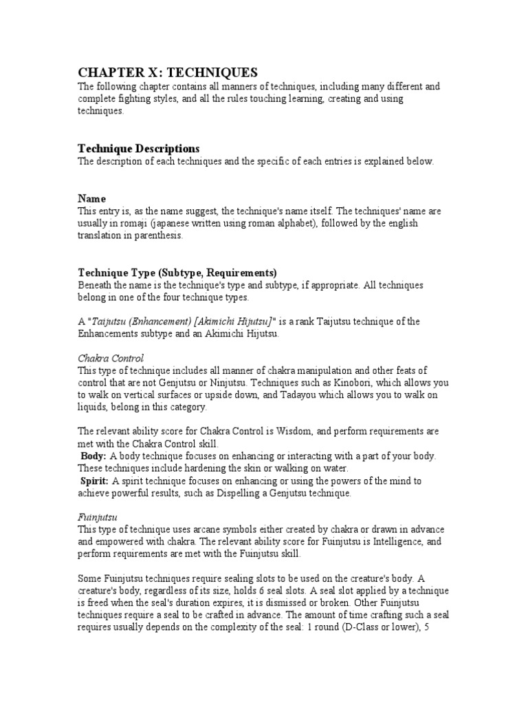 Naruto d20 Bookmarks-Novos Jutsus | PDF | Area