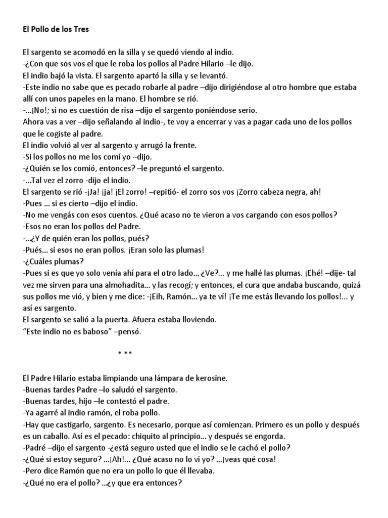 El Pollo de Los Tres | PDF