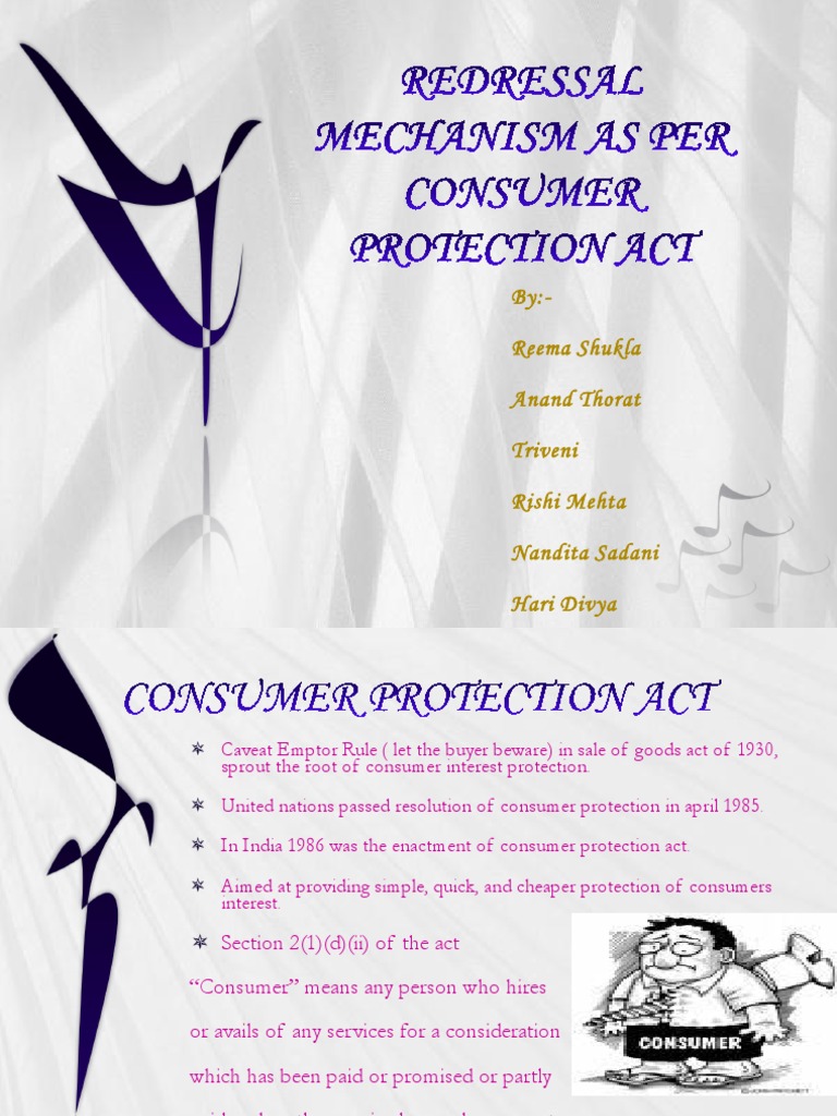 Redressal Mechanism as Per Consumer Protection Act | Complaint ...