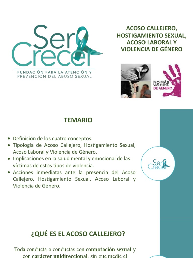 Charla A BNCR | PDF | Acoso sexual | Violencia