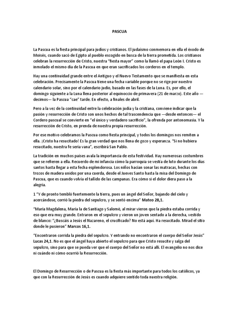 Significado y Tradiciones de la Pascua | PDF | Pascua de Resurrección ...